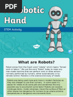 Cardboard Robotic Hand Project Guide | PDF | Hand | Finger