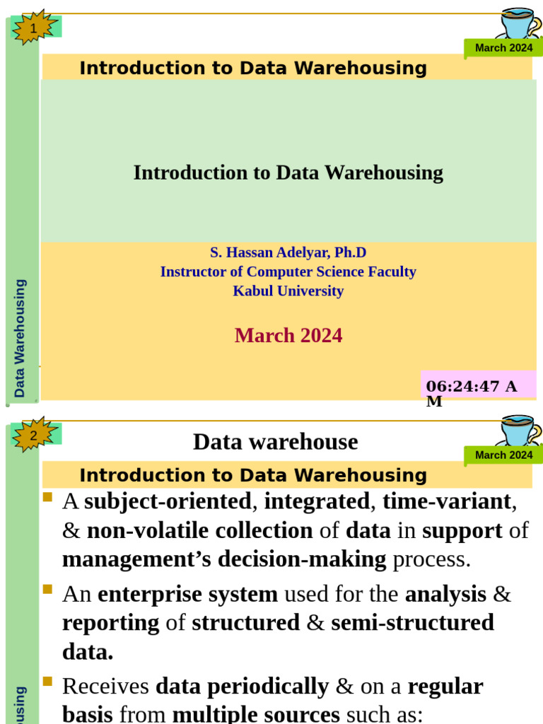 Chapter 3 - Data Warehousing | PDF | Data Warehouse | Business Intelligence