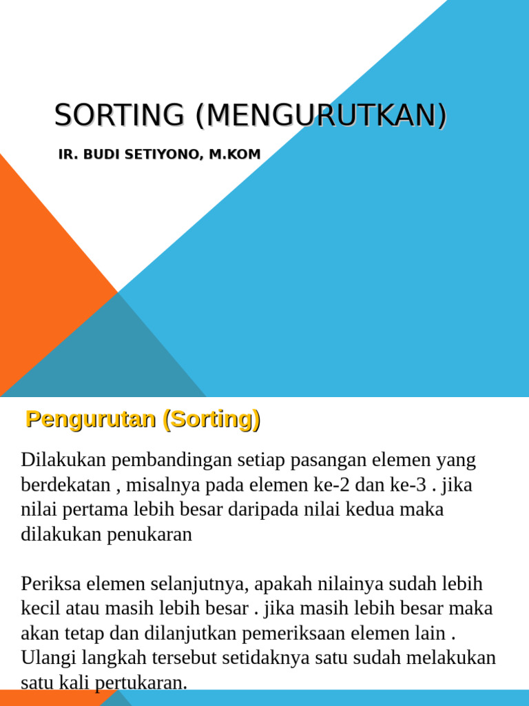 9. Sorting | PDF