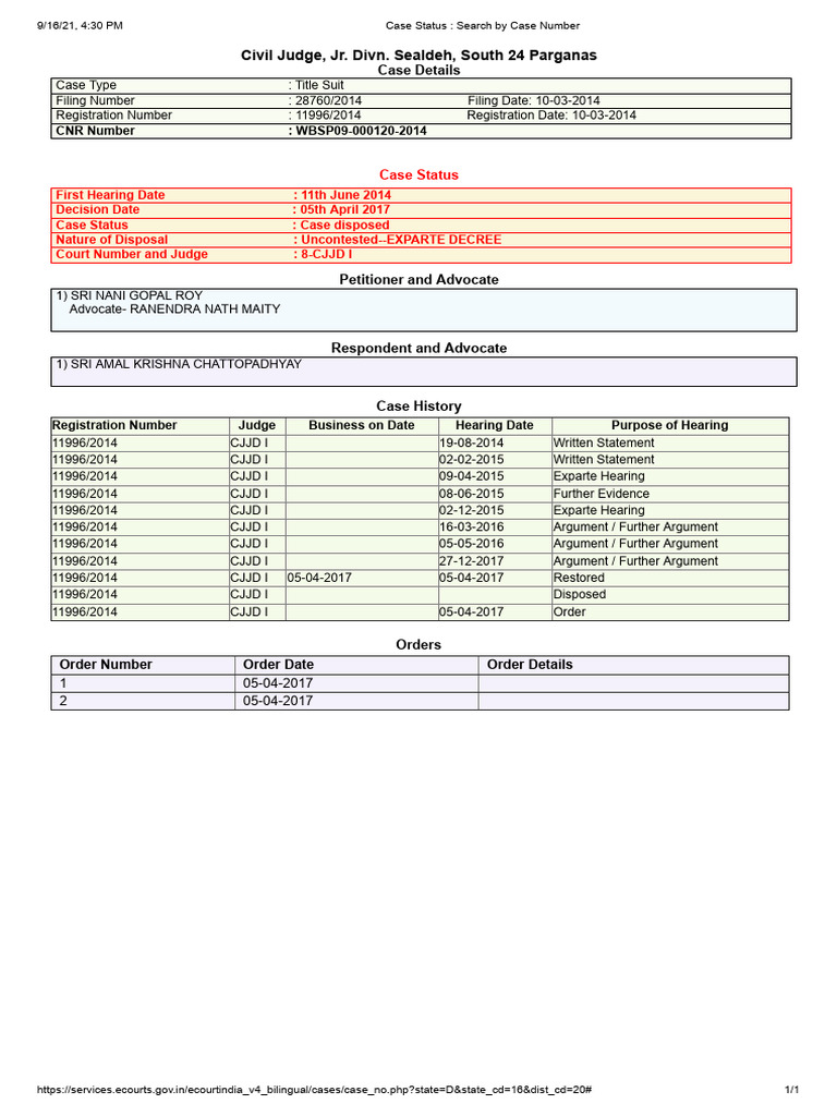 Case Status | PDF | Public Law | Justice