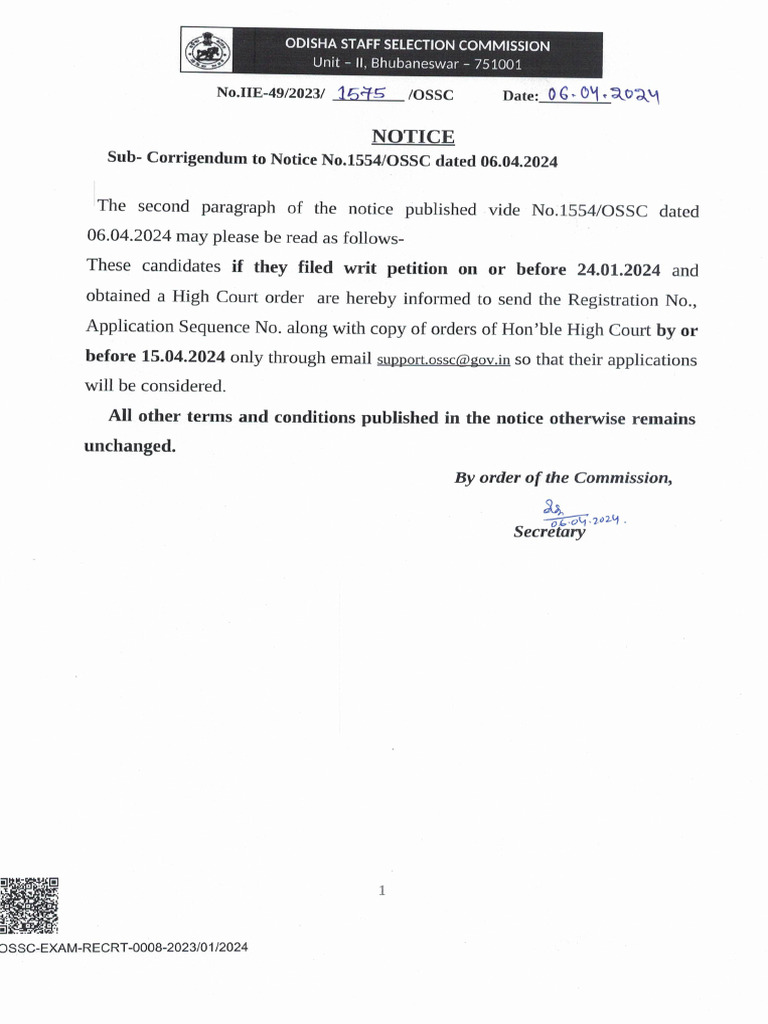 Corrigendum Notice | PDF