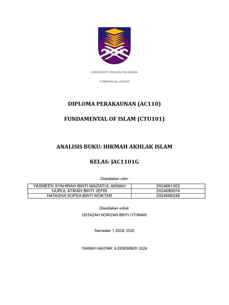 Analisis Buku Ctu101 Jac1101g Group4 | PDF