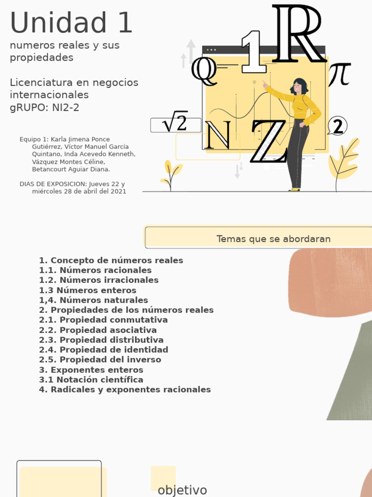 Números Reales y sus Propiedades | PDF | Números | Raíz cuadrada