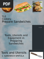 L1 Tools Utensils and Equipment Used in Preparing Sandwiches | PDF ...
