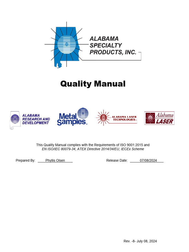 Quality Manual | PDF | Iso 9000 | Quality Management System