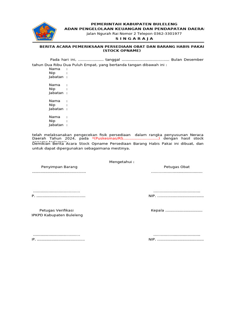 Form Stock Opname 2024 | PDF | Tablet (Pharmacy) | Pharmacology