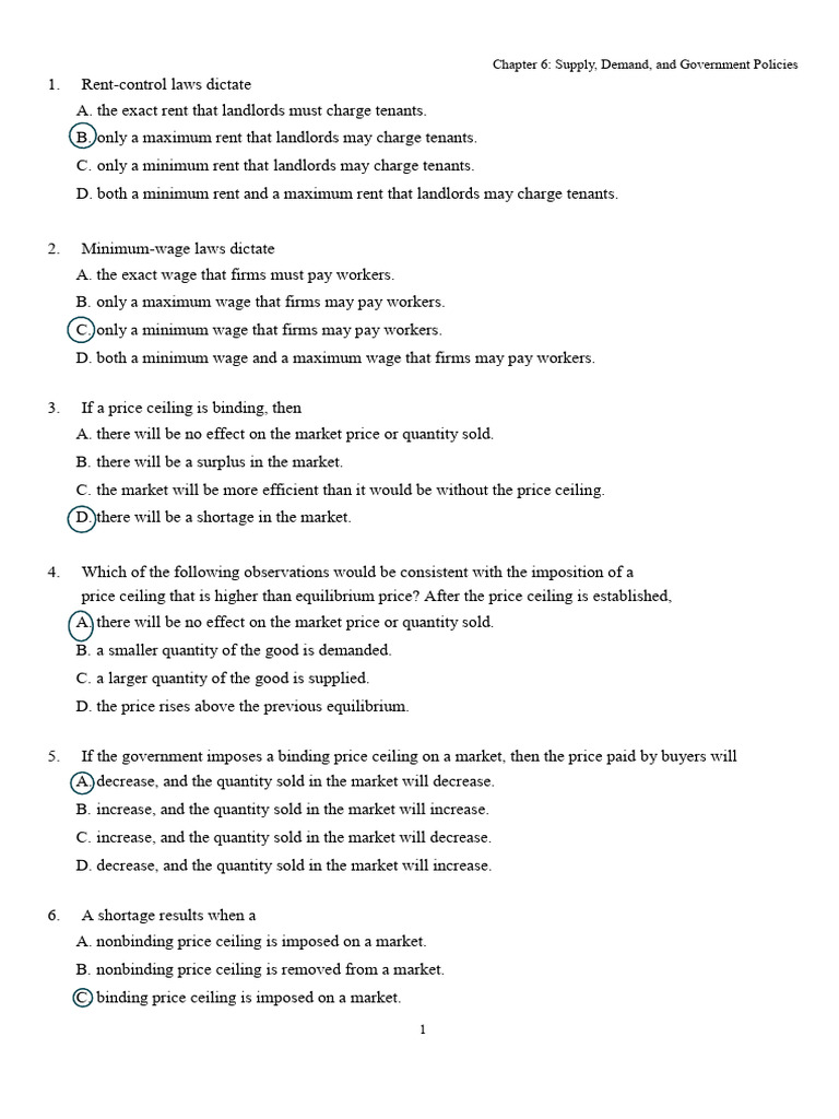 Supply, Demand, and Price Controls Explained | PDF | Minimum Wage | Taxes