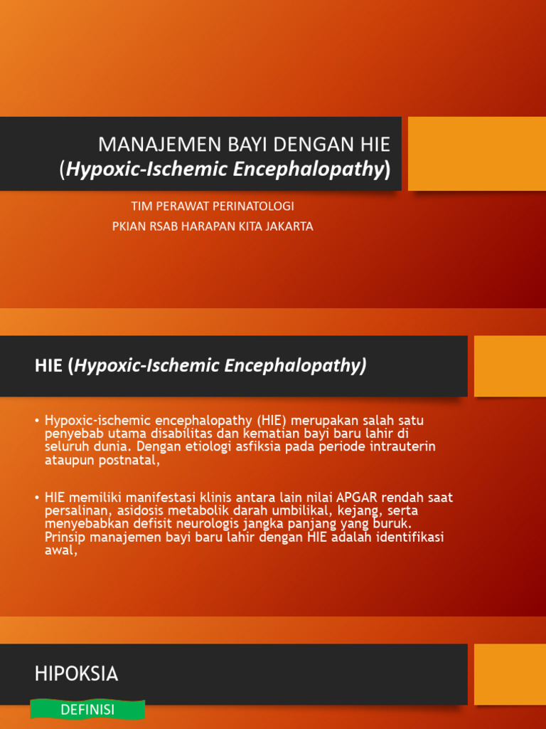 HIE (Hypoxic-Ischemic Encephalopathy)YARSI23 | PDF