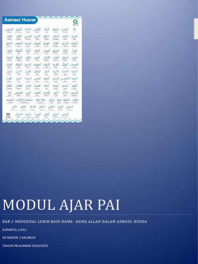 Modul Ajar Pai PBL | PDF