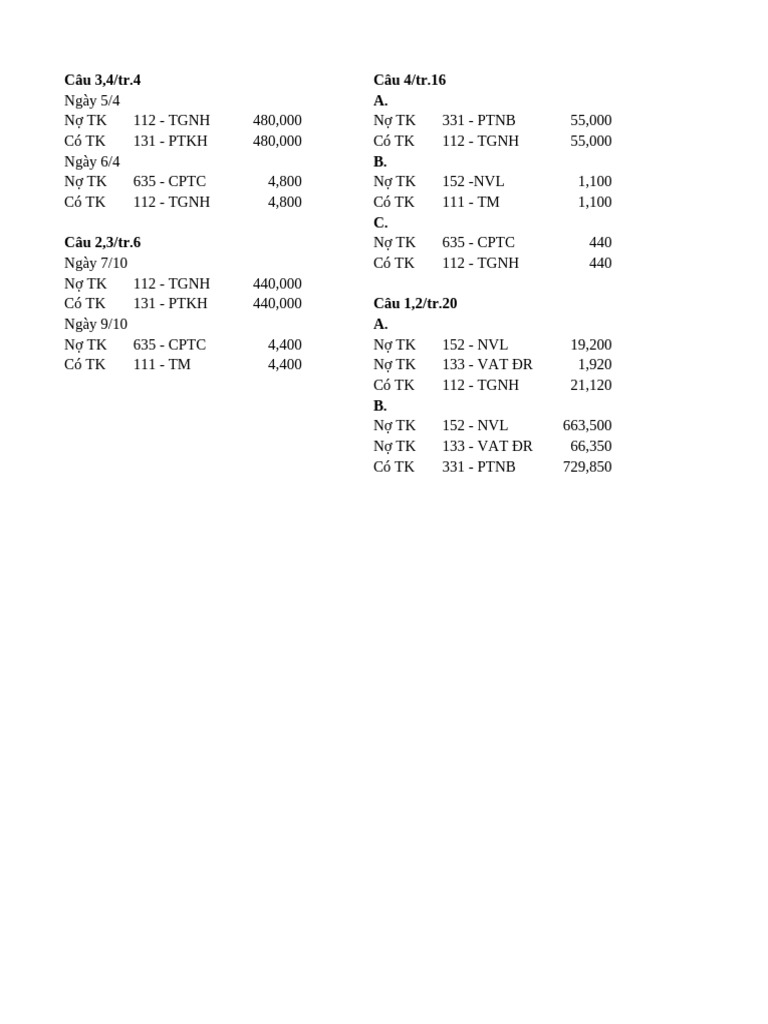 Kttc - Dự Phòng Giảm Giá - Cptc | PDF