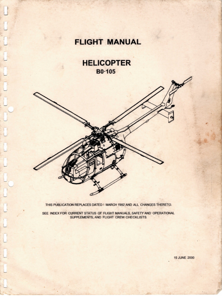 Flight Manual Helicopter b0-105 | PDF