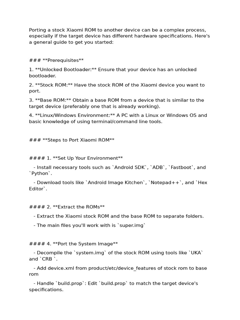 Porting Guide For Noobs | PDF