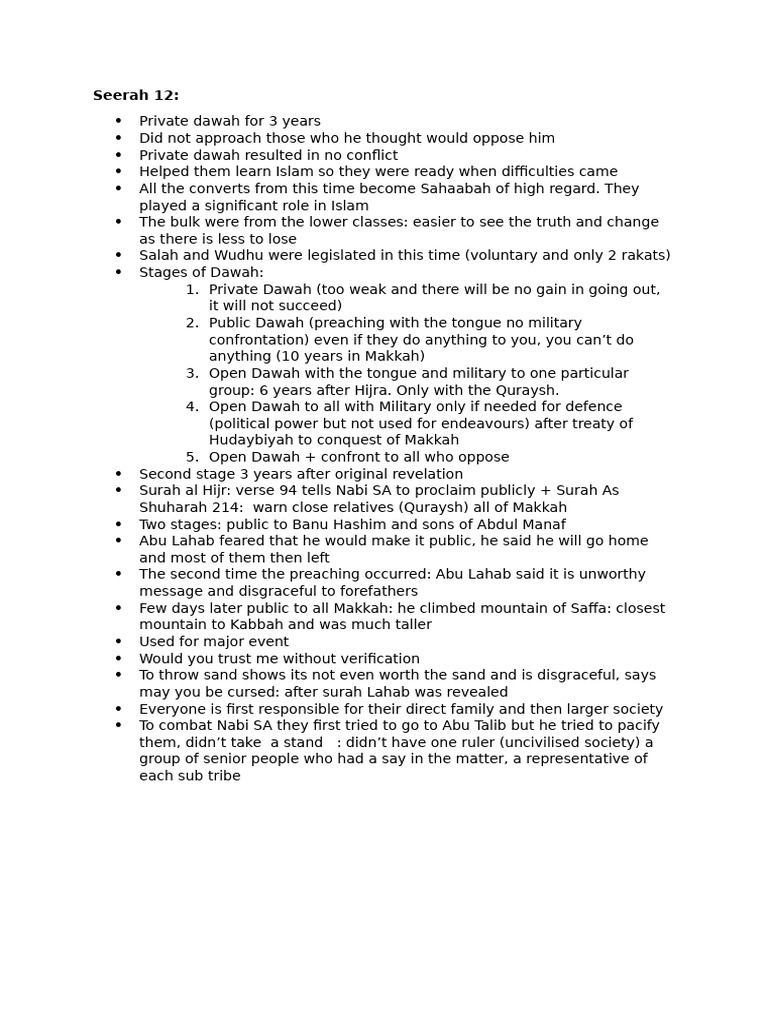 Seerah 12 | PDF