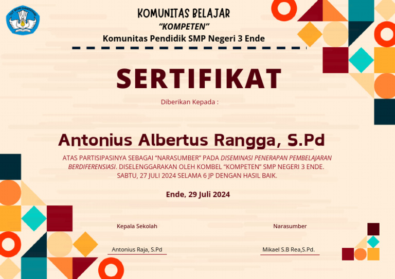 Sertifikat PMM 1 | PDF