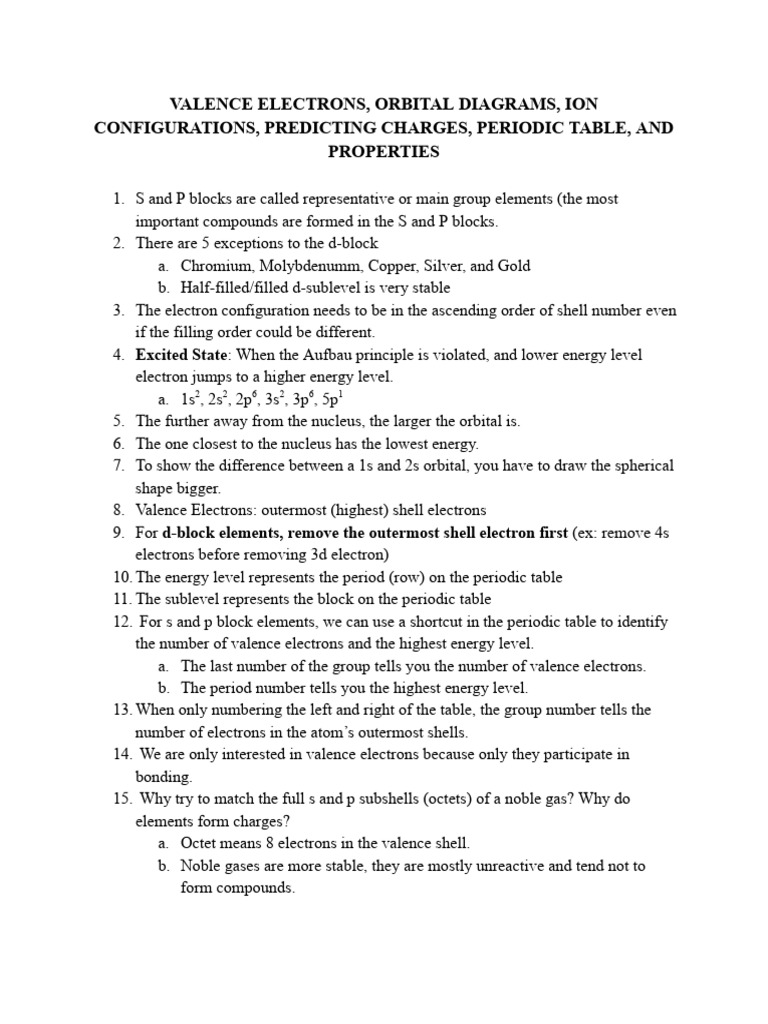 Valence Electrons, Orbital Diagrams, Ion Configurations, Predicting ...