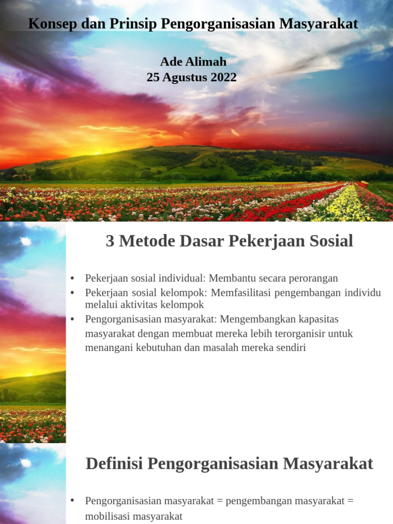 Konsep Dan Prinsip Pengorganisasian Masyarakat | PDF