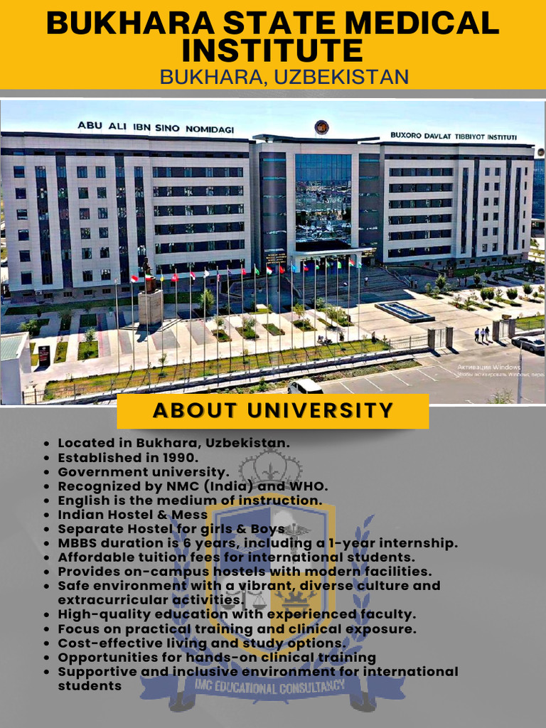 Bukhara State Medical Institute Imc | PDF | Medical School ...