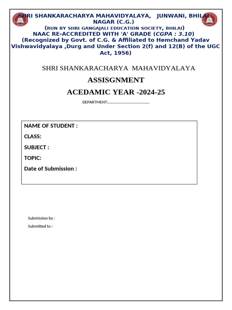 Nep Assignment Format | PDF