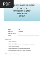 Grade 9 Technology Term 1 Overview | PDF | Beam (Structure) | Lever