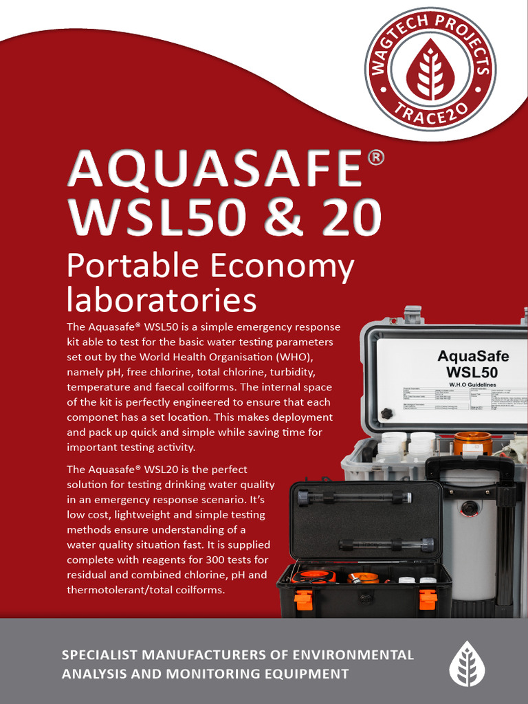 Aquasafe WSL50 Brochure | PDF | Water Quality