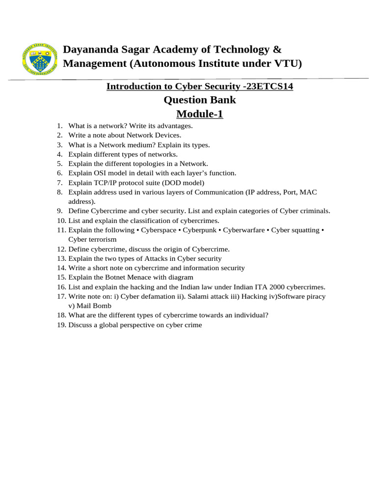 QB Module 1 | PDF QB Module 1 | PDF
