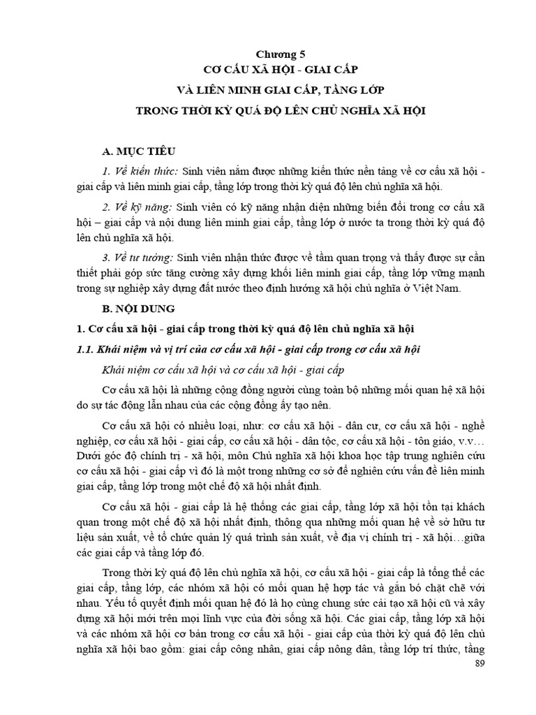 U Xã H I - Giai C P Và Liên Minh Giai C P, T NGL P Trong TH IK Lên CH I | PDF