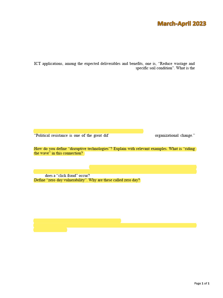 Mar-Apr 23 QP | PDF | Denial Of Service Attack | Information