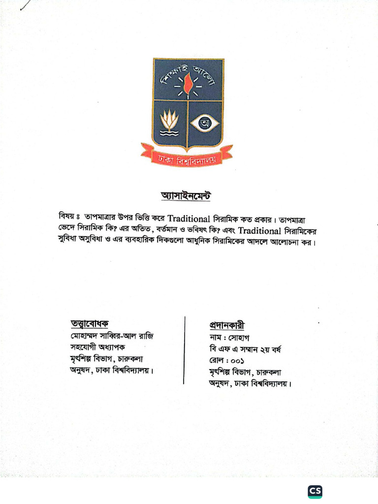 Raji Sir Er Assignment | PDF