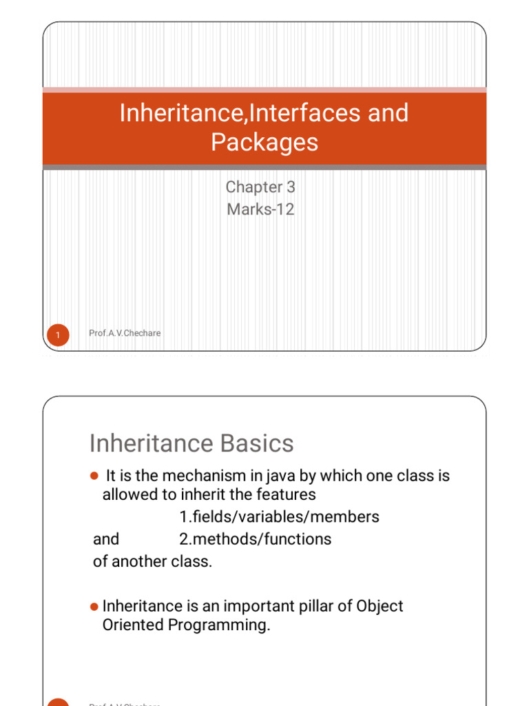 Unit 3 Inheritance And Packages Pdf Inheritance Object Oriented Programming Class