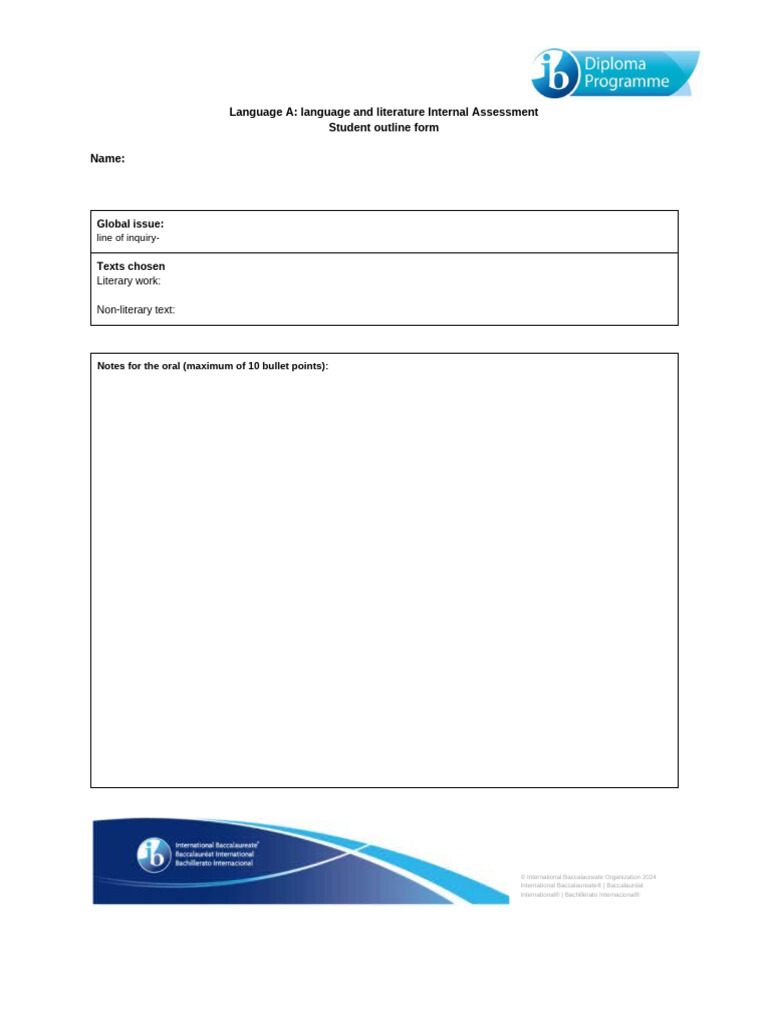 IO outline form | PDF