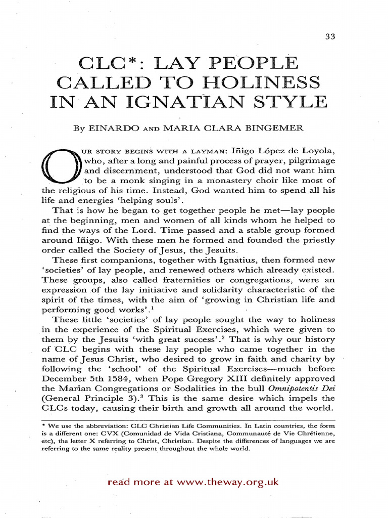 CLC | PDF | Ignatius Of Loyola | Jesus
