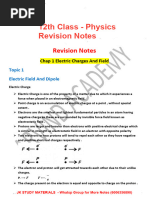 CBSE Class 12 Physics Chapter 1 Important Questions With Solutions ...