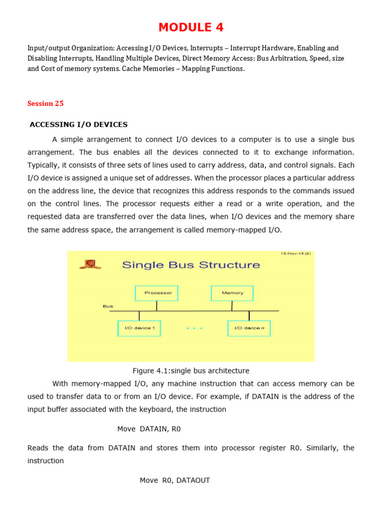 MODULE 4-3 | PDF | Input/Output | Cpu Cache MODULE 4-3 | PDF | Input/Output | Cpu Cache