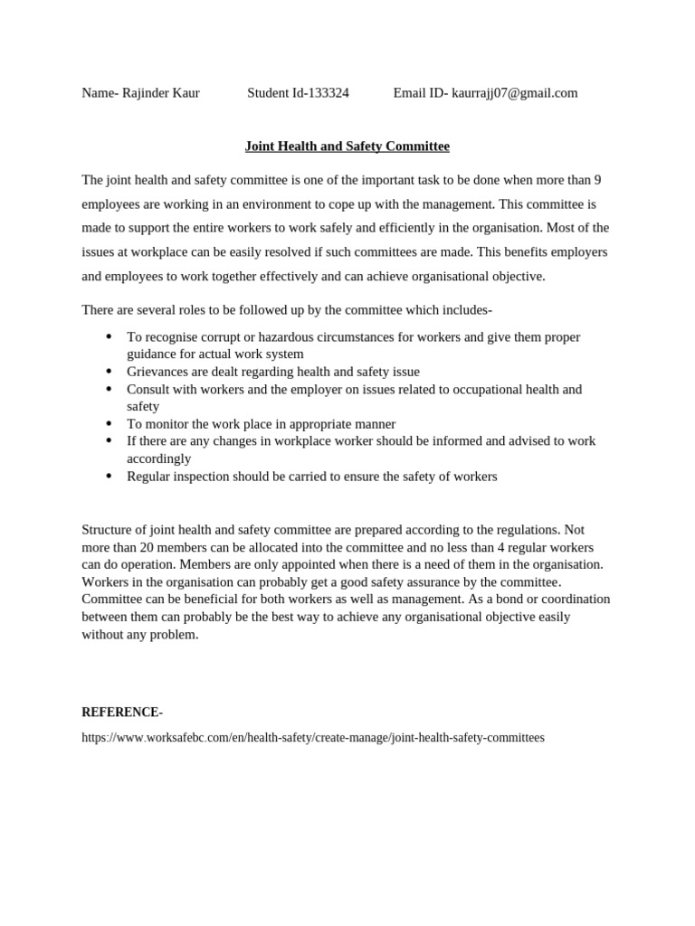 Management of Occupational Health and Safety | PDF