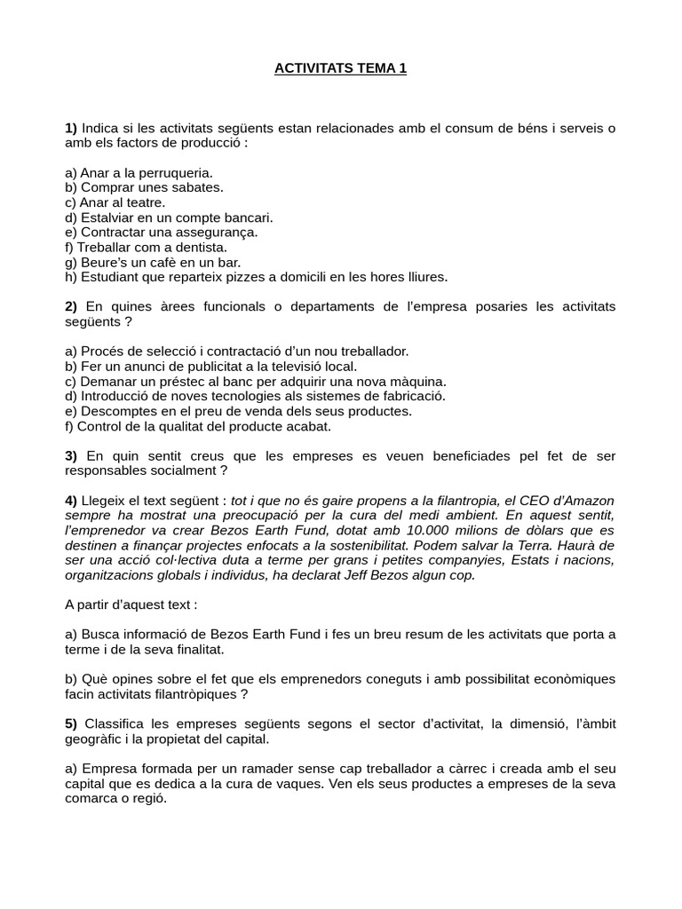Activitats Tema 1 | PDF