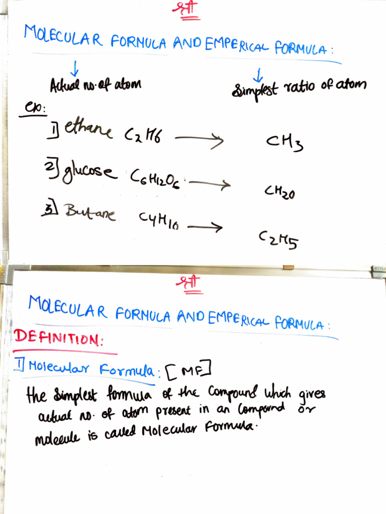 02 - Molecular Formula and Emperical Formula | PDF
