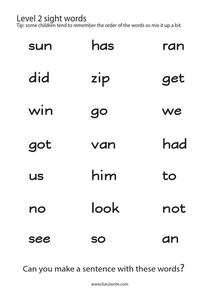 sight_words_level_2 | PDF