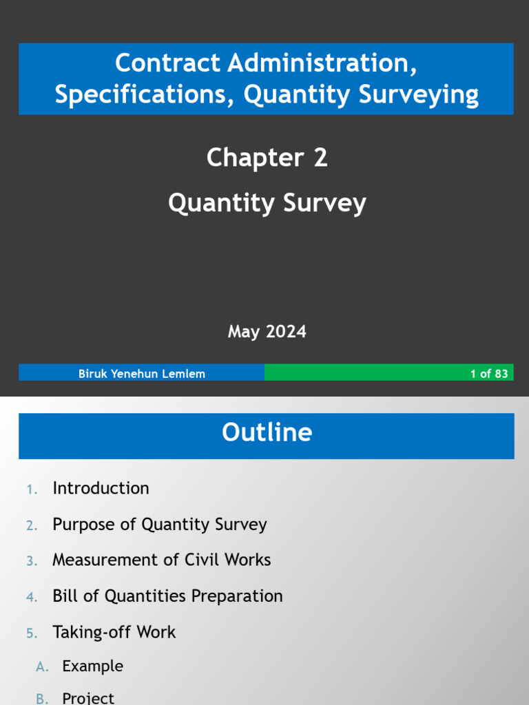 Chapter 2 Quantity Survey | PDF | Concrete | Road