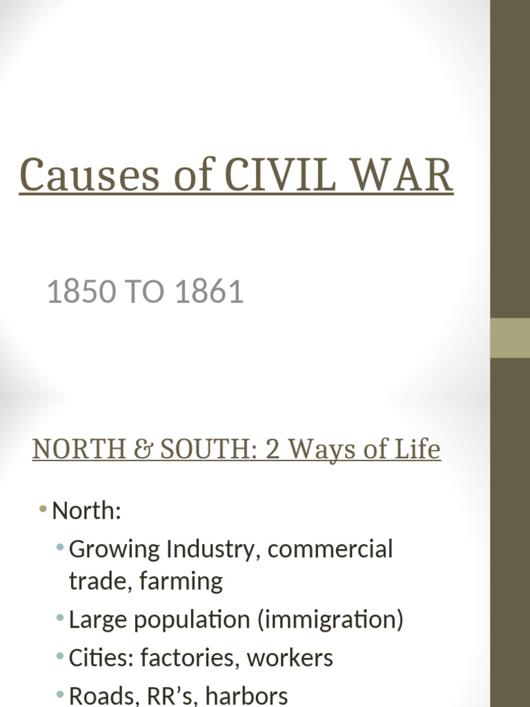 20 - Causes The Civil War | PDF | Abraham Lincoln | States' Rights