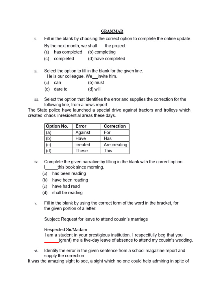 English Grammar Exercises | PDF