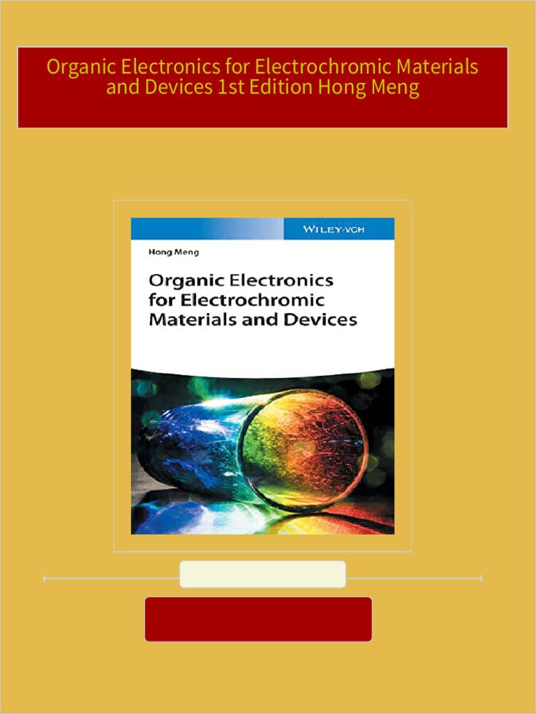 Download ebooks file Organic Electronics for Electrochromic Materials ...