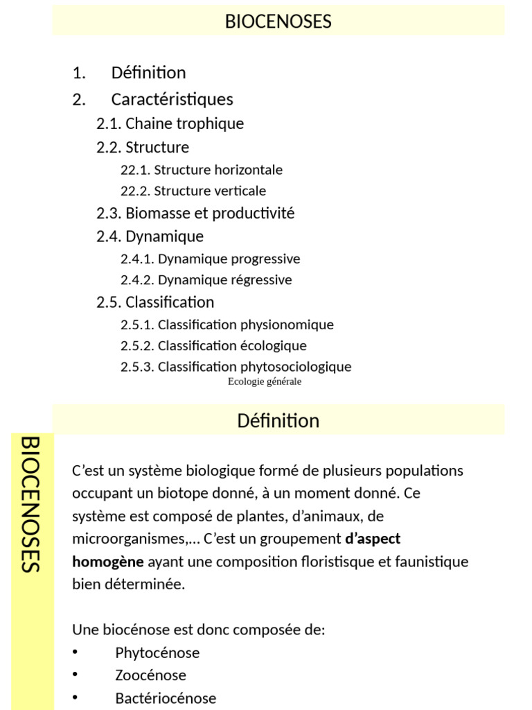 7 Biocenose | PDF | Écologie | Réseau trophique