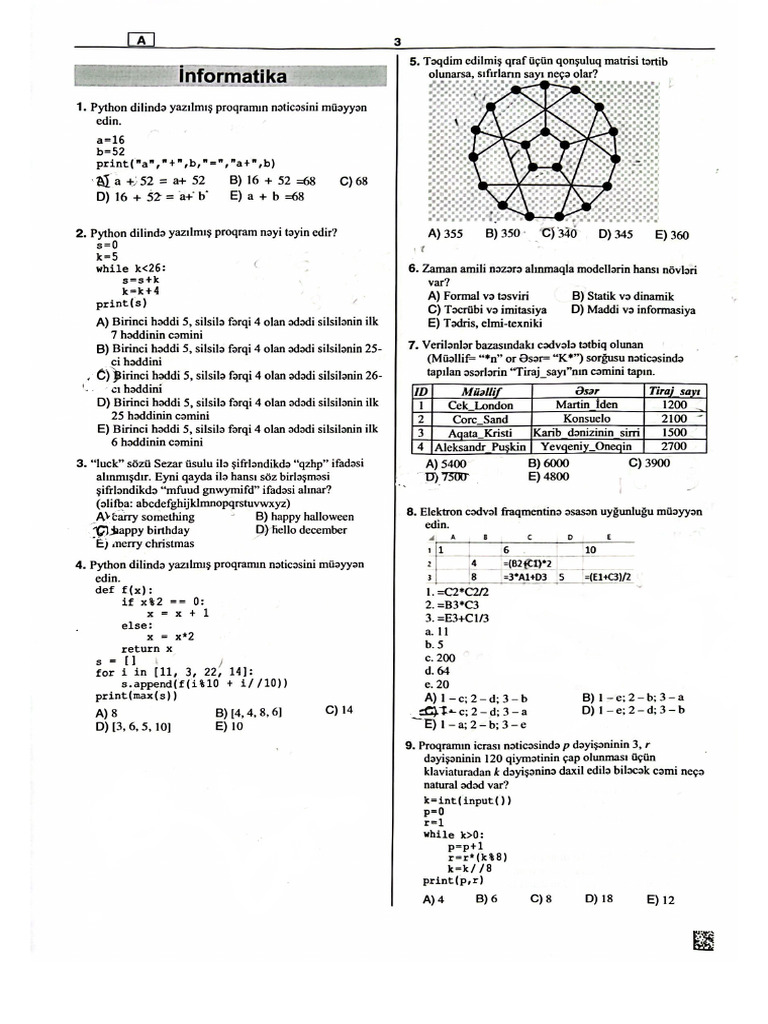 Imtahan 2-Ci MƏRHƏLƏ 7.06.2024 Temiz | PDF