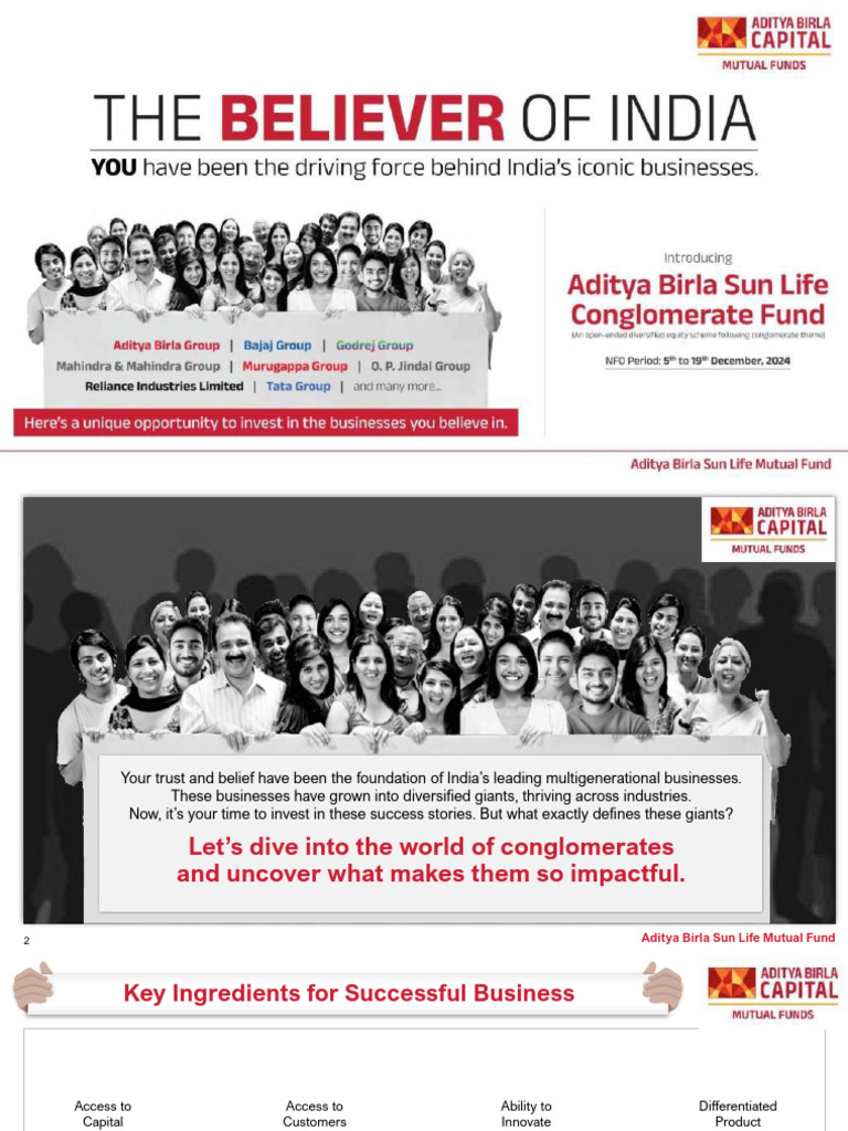 ABSL Conglomerate Fund - Final Compressed | PDF | Conglomerate (Company) | Investing