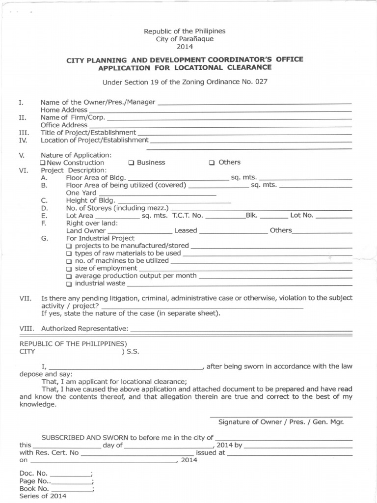 Locational-Clearance para | PDF