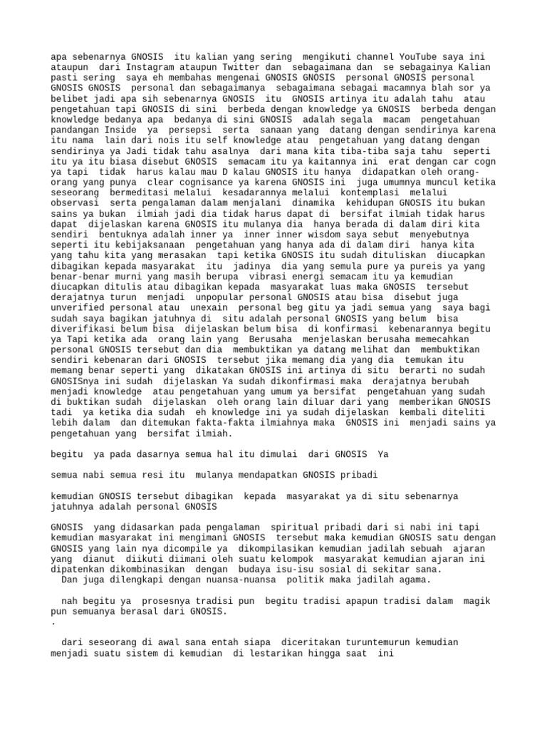 Apa Itu Gnosis | PDF