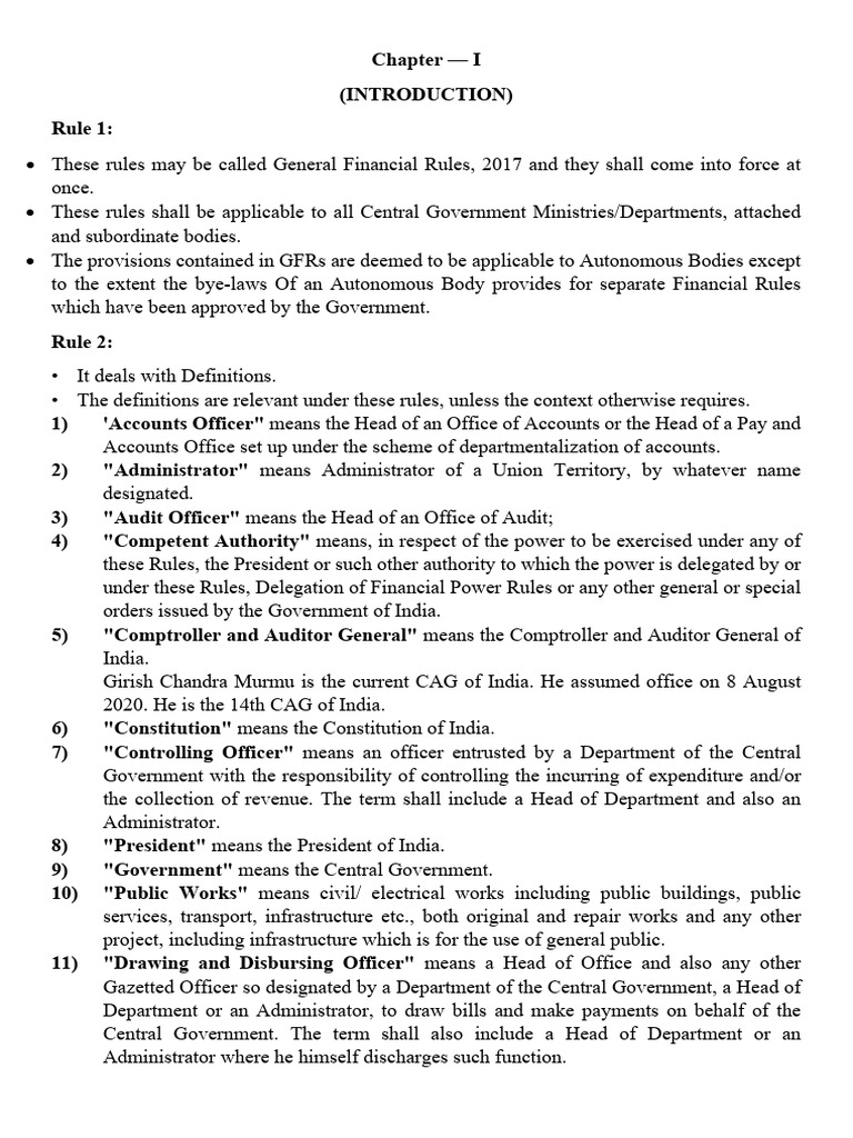 GFR 2017 Chapter 1, 2, 6 | PDF | Capital Expenditure | Expense