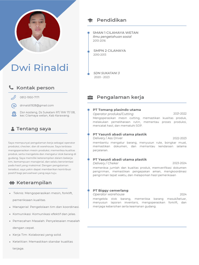 DWI RINALDI CV | PDF