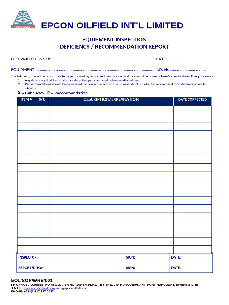 Fault Notice | PDF