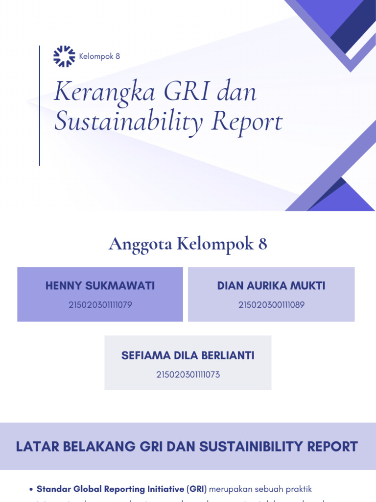 Kelompok 8 - Kerangka Standar GRI | PDF